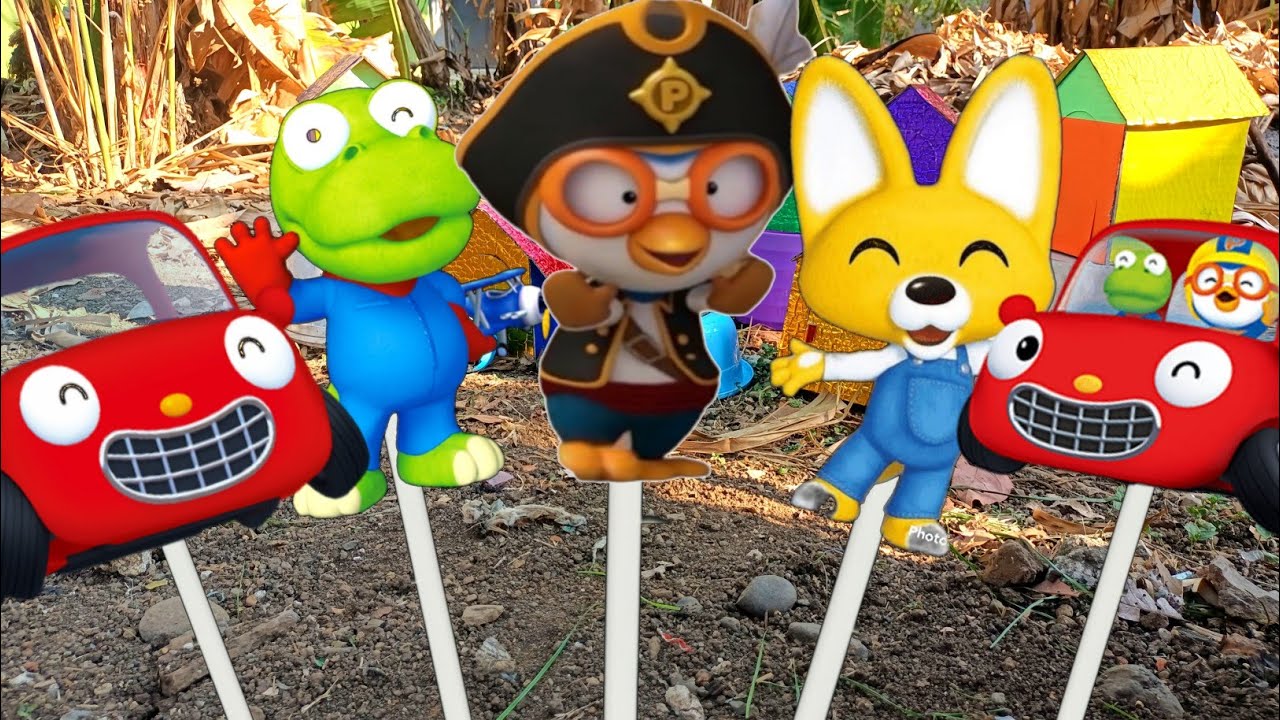 mencari pororo, teman teman pororo, krong,petty,rody,edy,pobby,harry ...