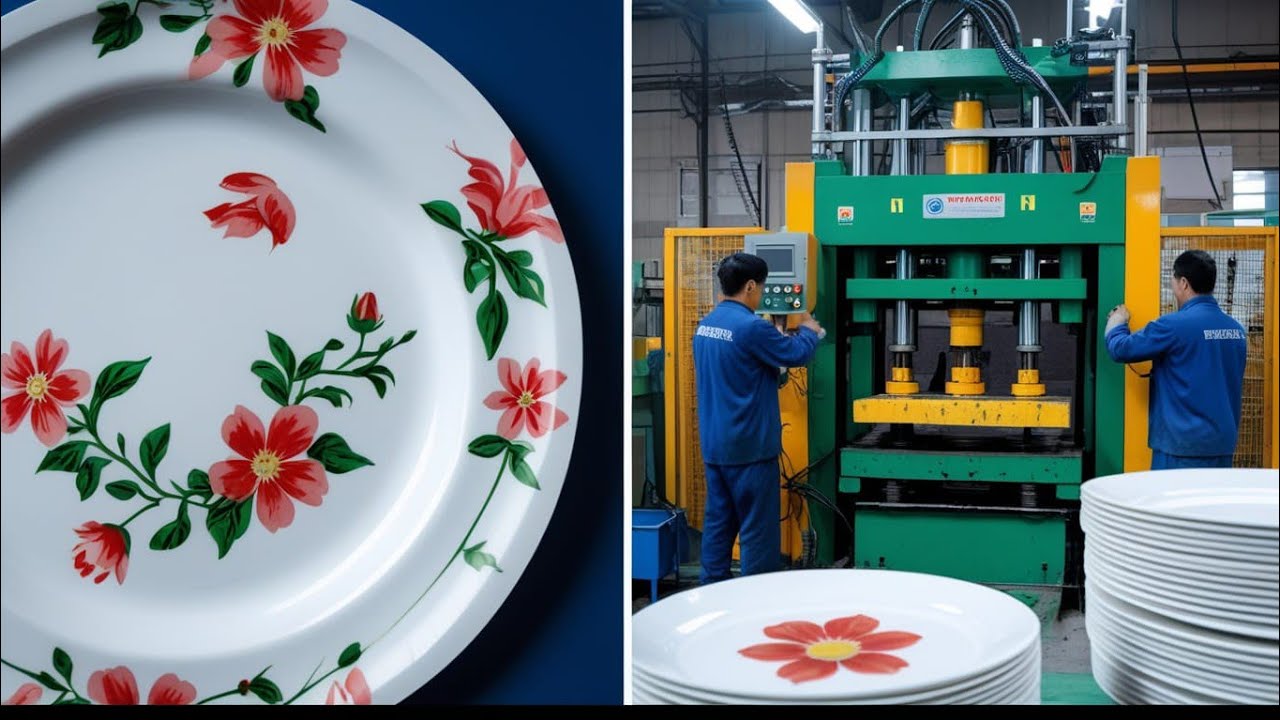 From Powder to Plate: How Melamine Dinnerware Is Made. - YouTube
