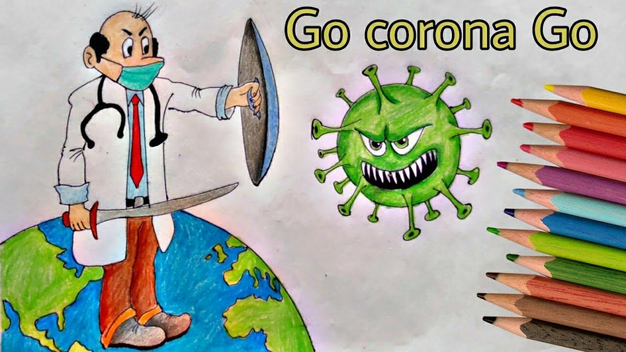 Go Corona Go-Art ,Viral Art, Viral Sketching #TRENDING - YouTube