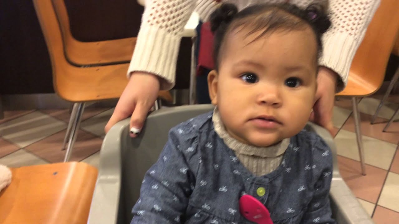 Hinata ! The Blasian baby at McDonald's - YouTube