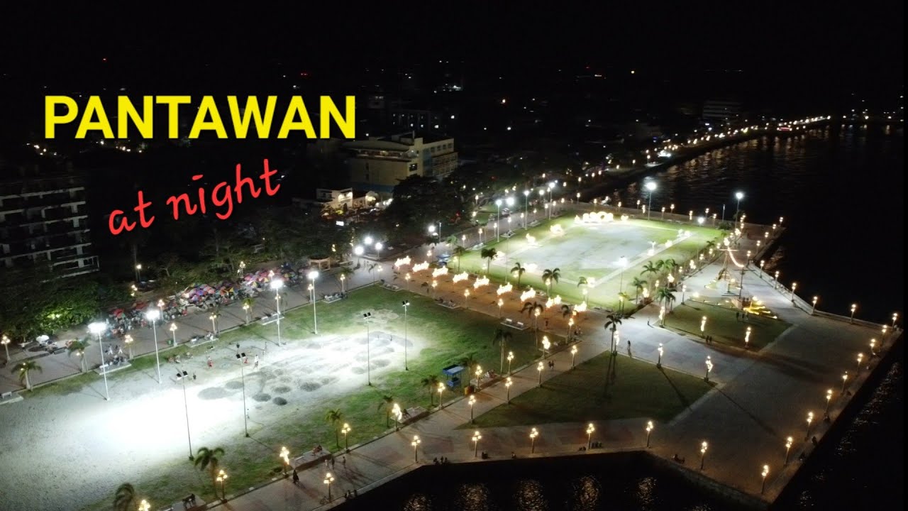 DUMAGUETE CITY, PANTAWAN, RIZAL BOULEVARD AT NIGHT DRONE SHOTS - YouTube