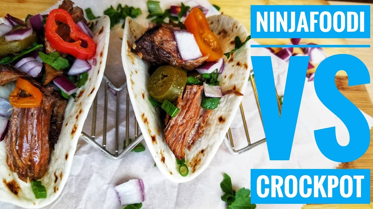 Ninja Foodi VS Crockpot! BATTLE BEEF TACOS - YouTube