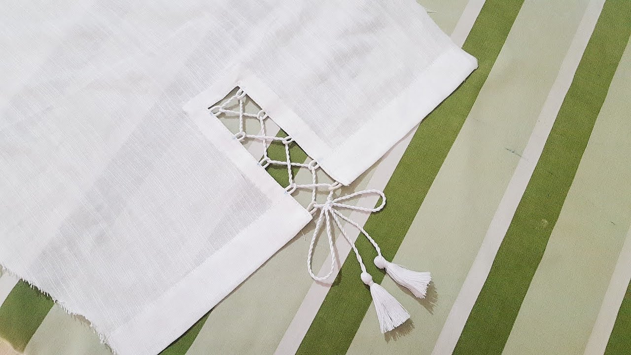 Trendy capri design cutting and stitching with tassels - YouTube