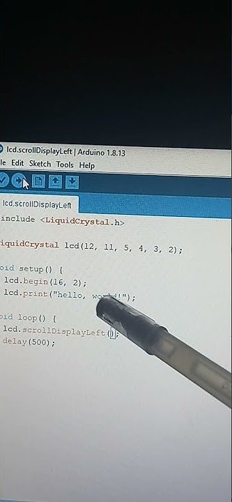 LCD Program lcd.scrollDisplayLeft () - LCD Data Entry #8 - #short - YouTube