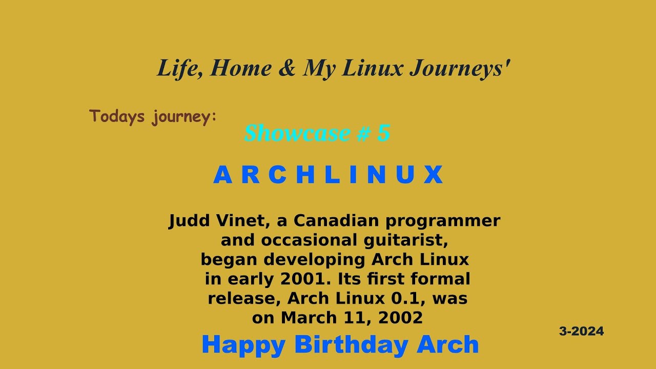 Showcase #5 Arch Linux My Favorite - YouTube