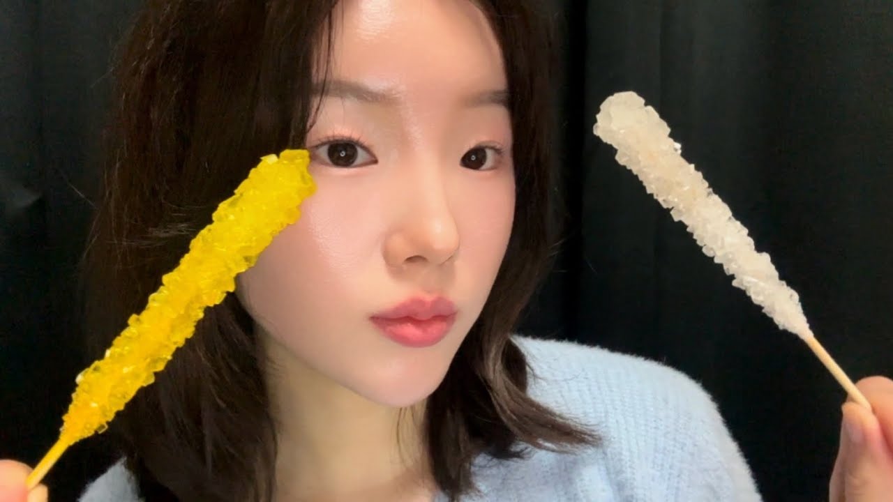 보석 락캔디💎🍭 이팅사운드 asmr (No Talking) | Rock Candy Eating Sounds, Mouth ...