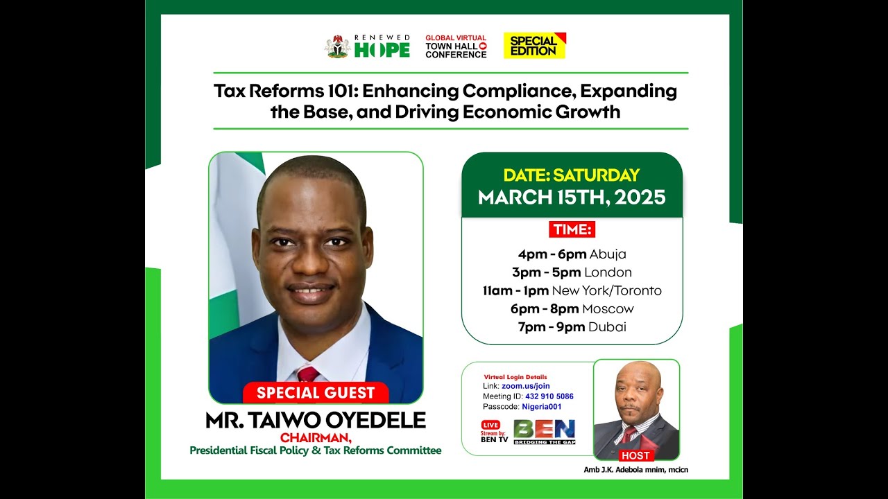 Virtual Conference with Mr Taiwo Oyedele Chairman Presidential Fiscal ...