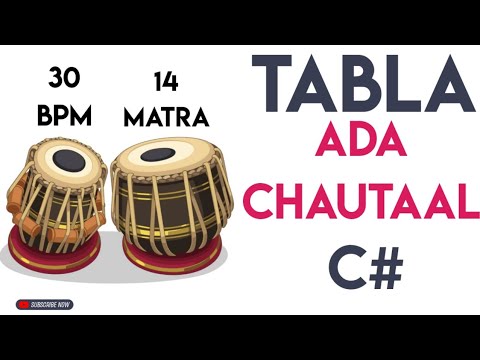 Ada Chautal Tabla Loop For Practice | C# | 30 Bpm | #muzzico - YouTube