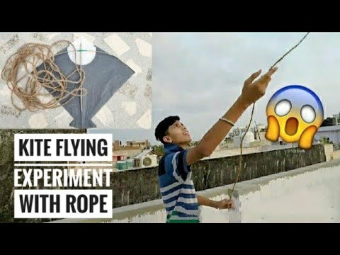 kite flying experiment with rope!!😱 - YouTube