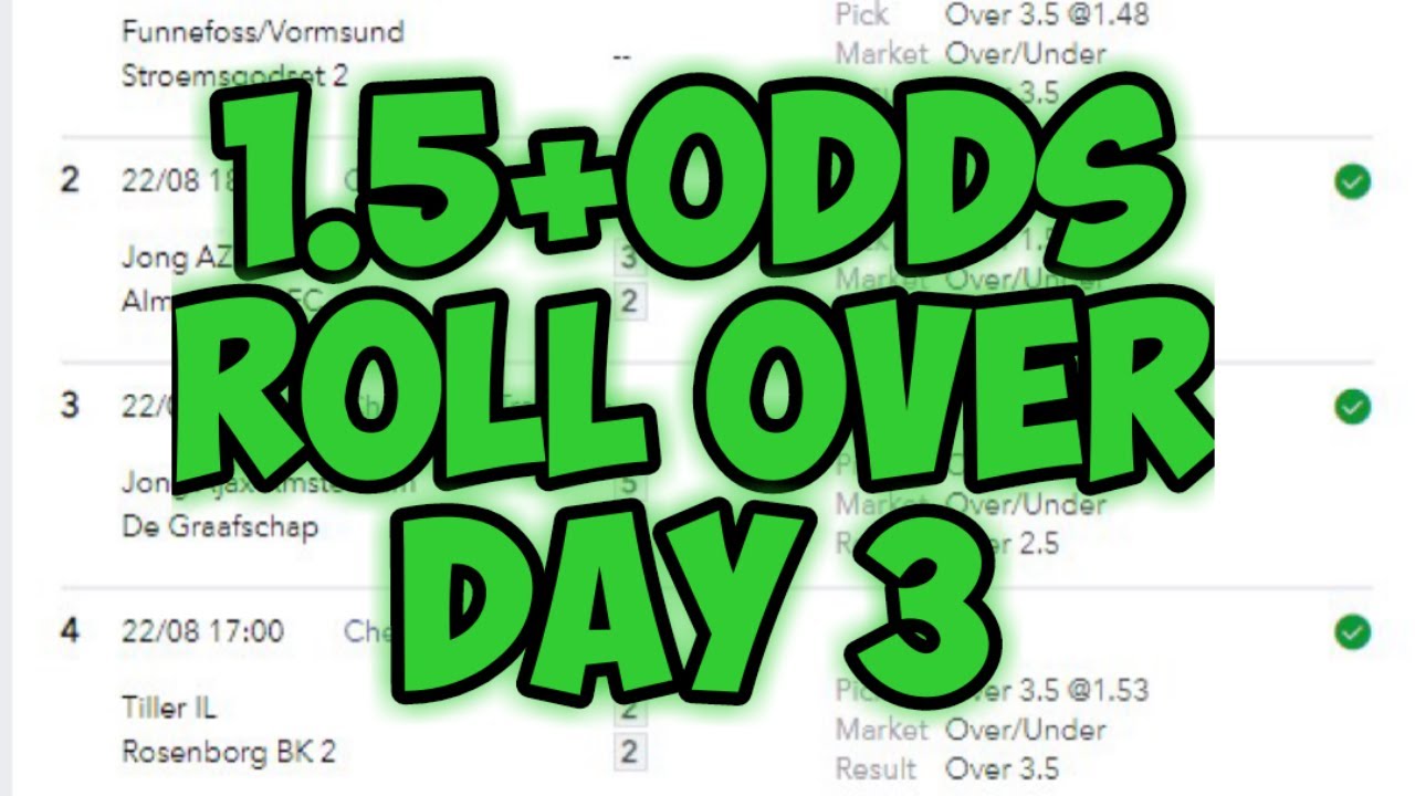 SPECIAL VIP 1.5+ODDS ROLLOVER DAY 3. - YouTube
