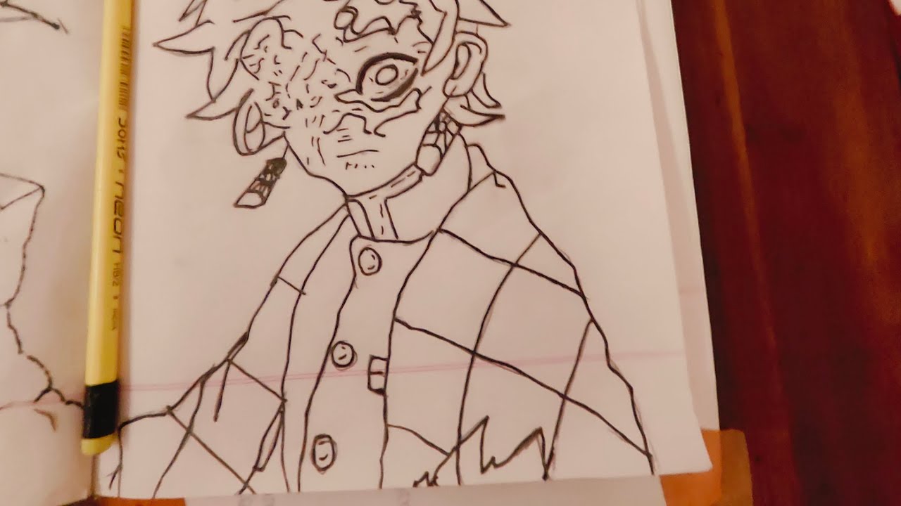 HOW TO DRAW TANJIRO VERY SIMPLE AND EASY. MUST WATCH!!!!! - YouTube