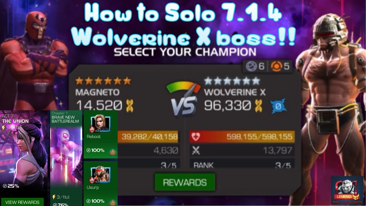 7.1.4 Wolverine (Weapon X) boss. How to easily solo this Wolverine ...