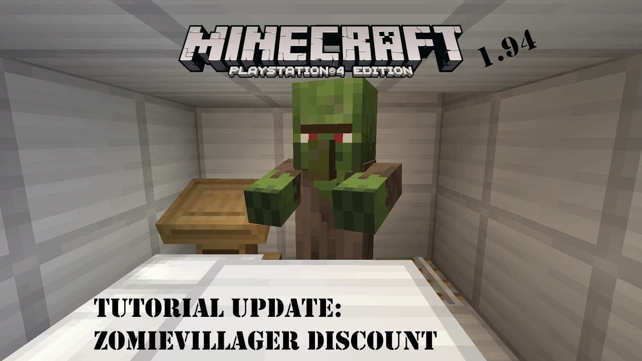 PS4 Minecraft 1.94 Tutorial: Zombie villager trading hall Discount TEST ...