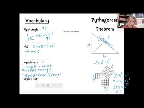 12 1 pythagorean theorem solving for hypotenuse - YouTube