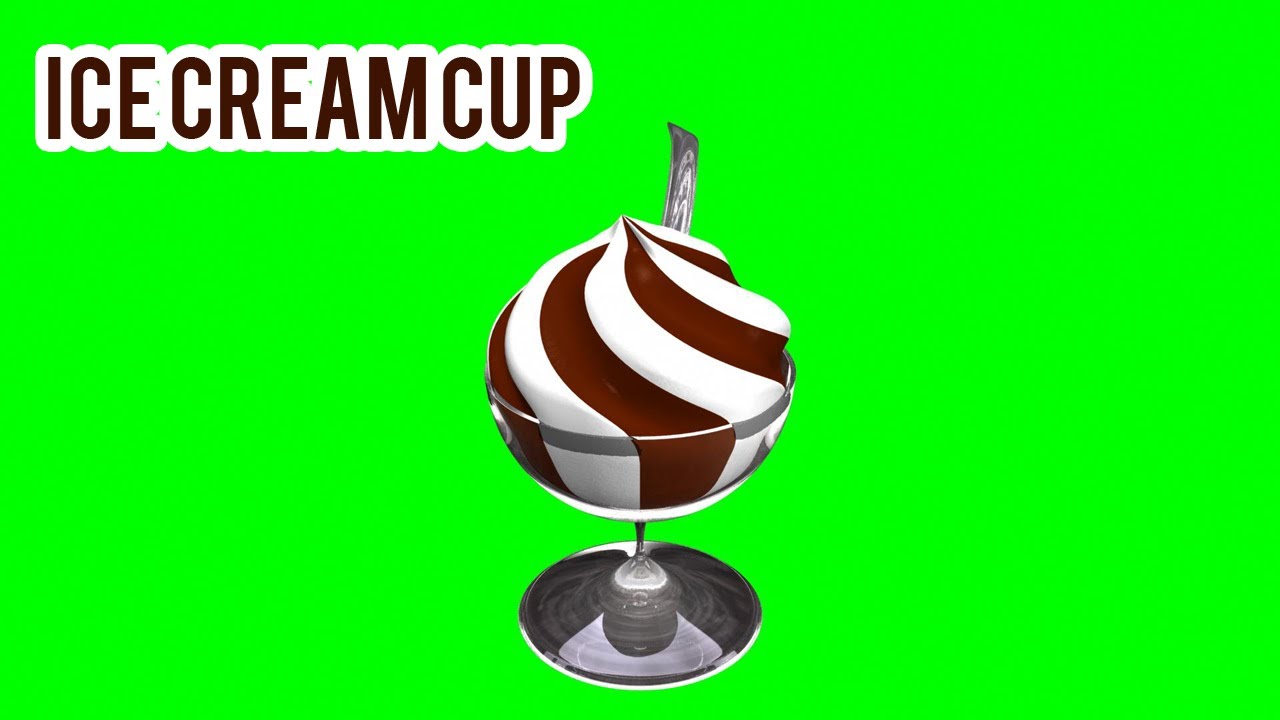 green screen Ice cream cup | Green screen video | Ice cream - YouTube