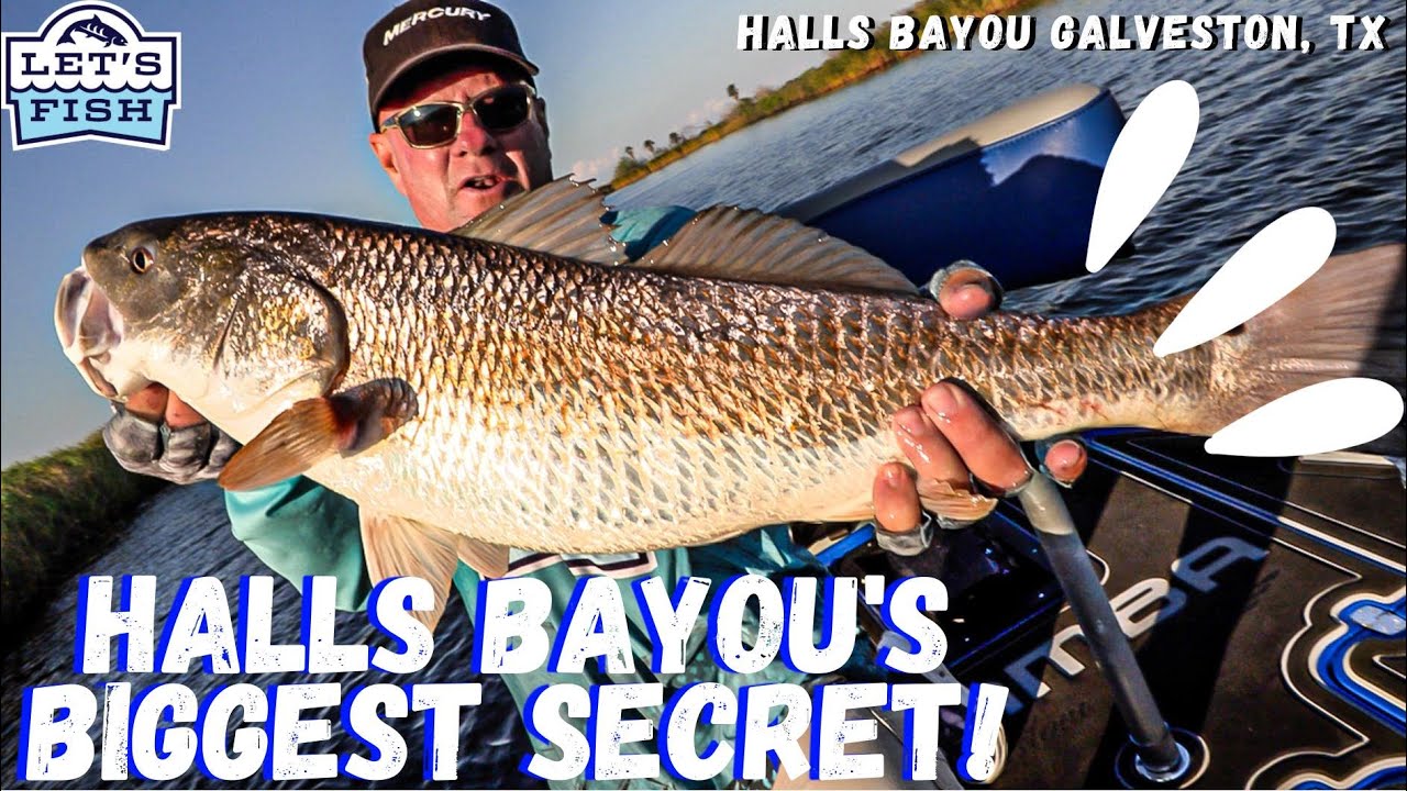 EPIC REDFISH CATCH: HOOKING THE BEAST OF HALLS BAYOU, GALVESTON! #31 ...