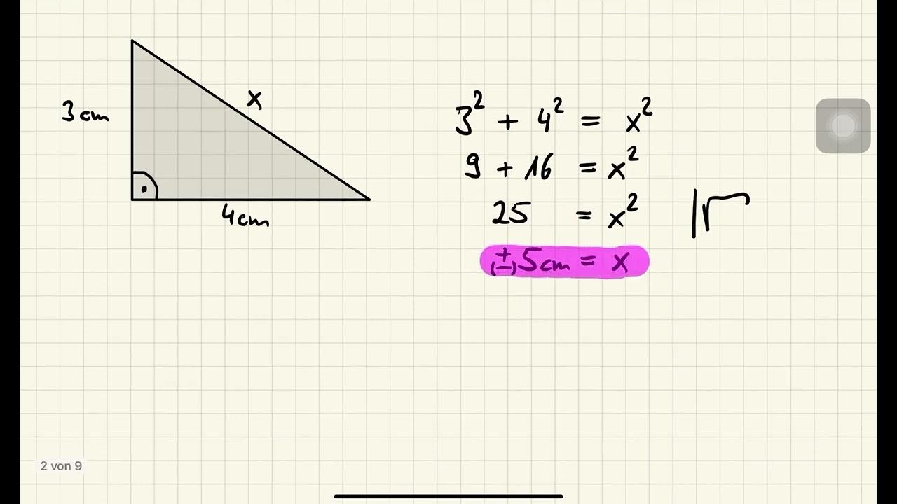 Satz Des Pythagoras Formel Und Beispiele Youtube