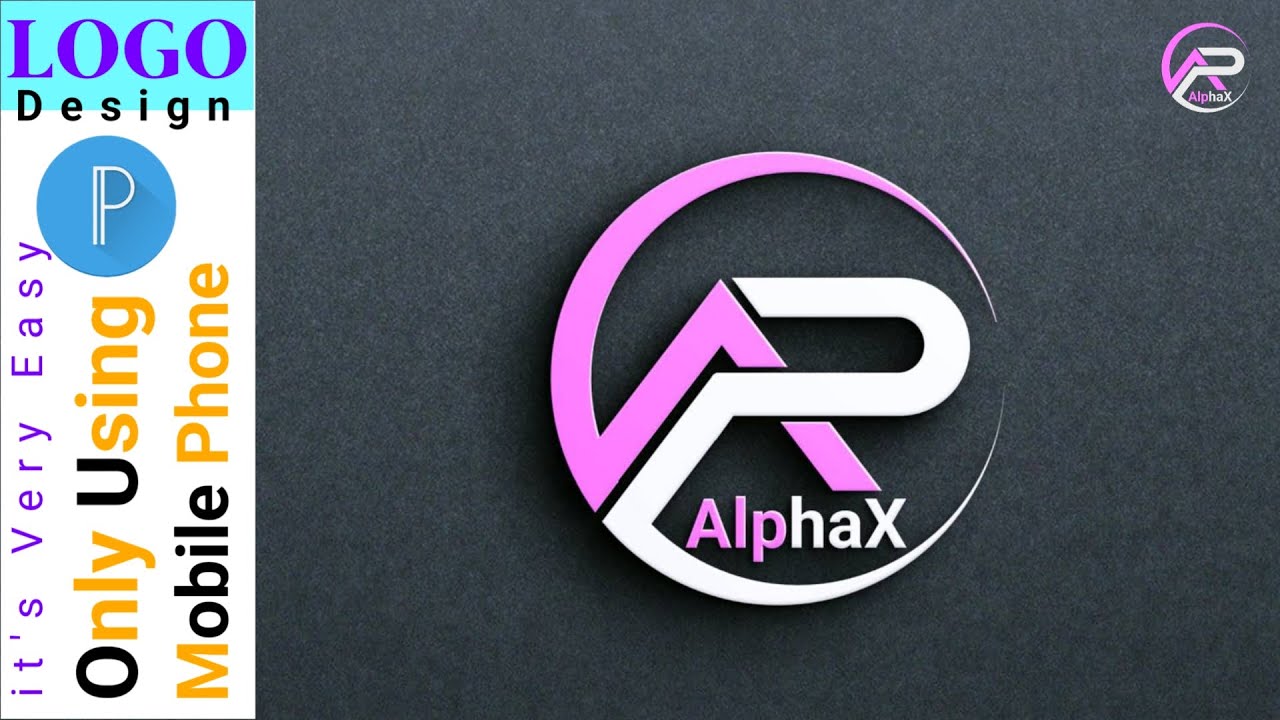 AP logo design on your mobile phone Pixellab Tutorial How to make logo ...