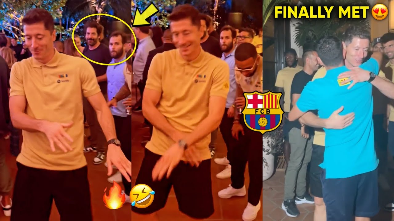 🔥🤣 Lewandowski Steals the show with a Crazy Dance as He finally met ...