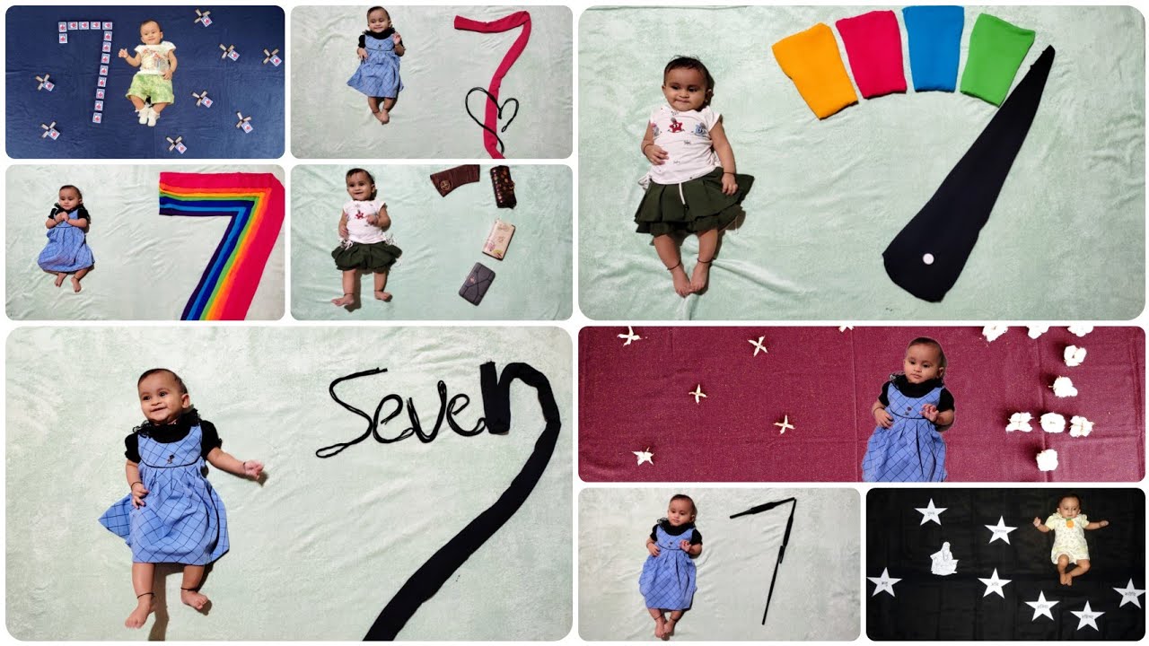7 Months Theme Baby Photoshoot Ideas at Home - YouTube