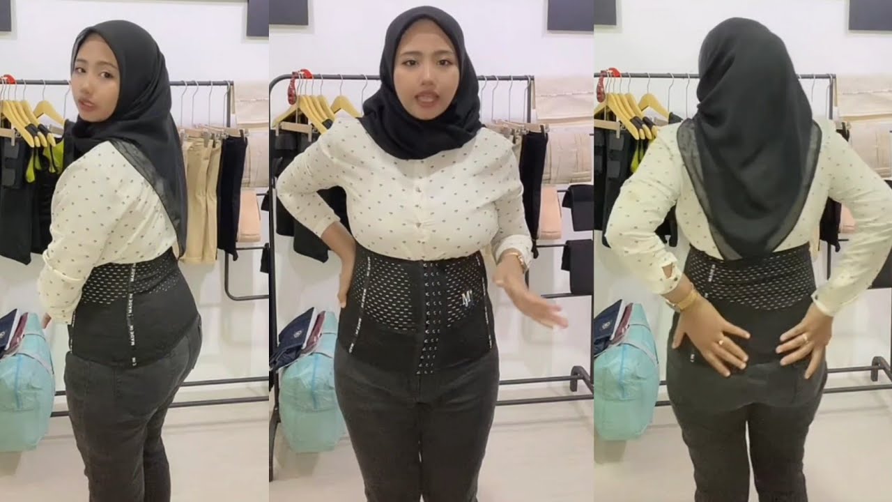 Online Shop Try On Korset Stagen Lilit Elastis Pelangsing - YouTube