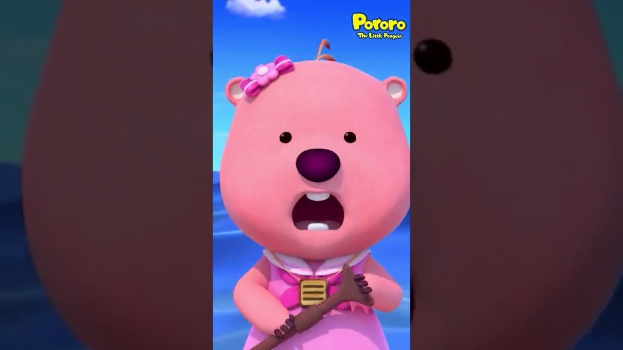 Loopy and the big wave🌊 | Pororo Short Movie #pororo #shorts - YouTube