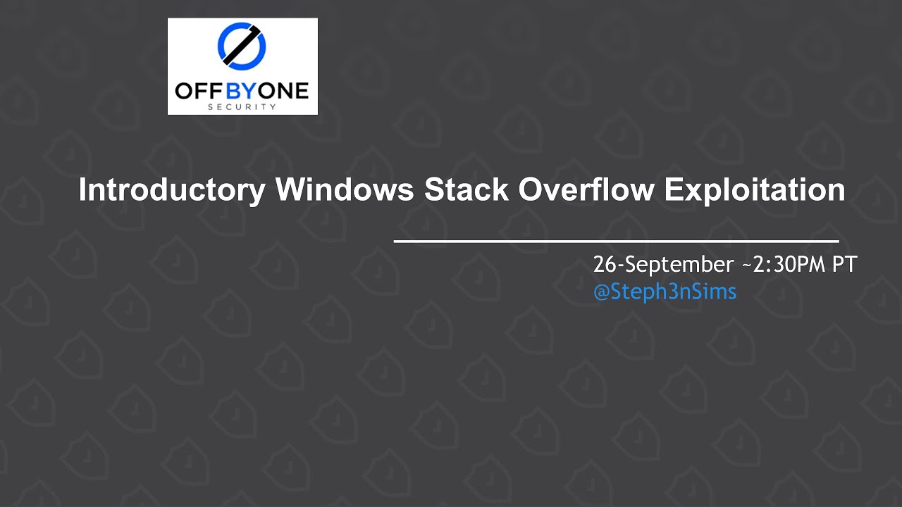 Introductory Windows Stack Overflow Exploitation - YouTube