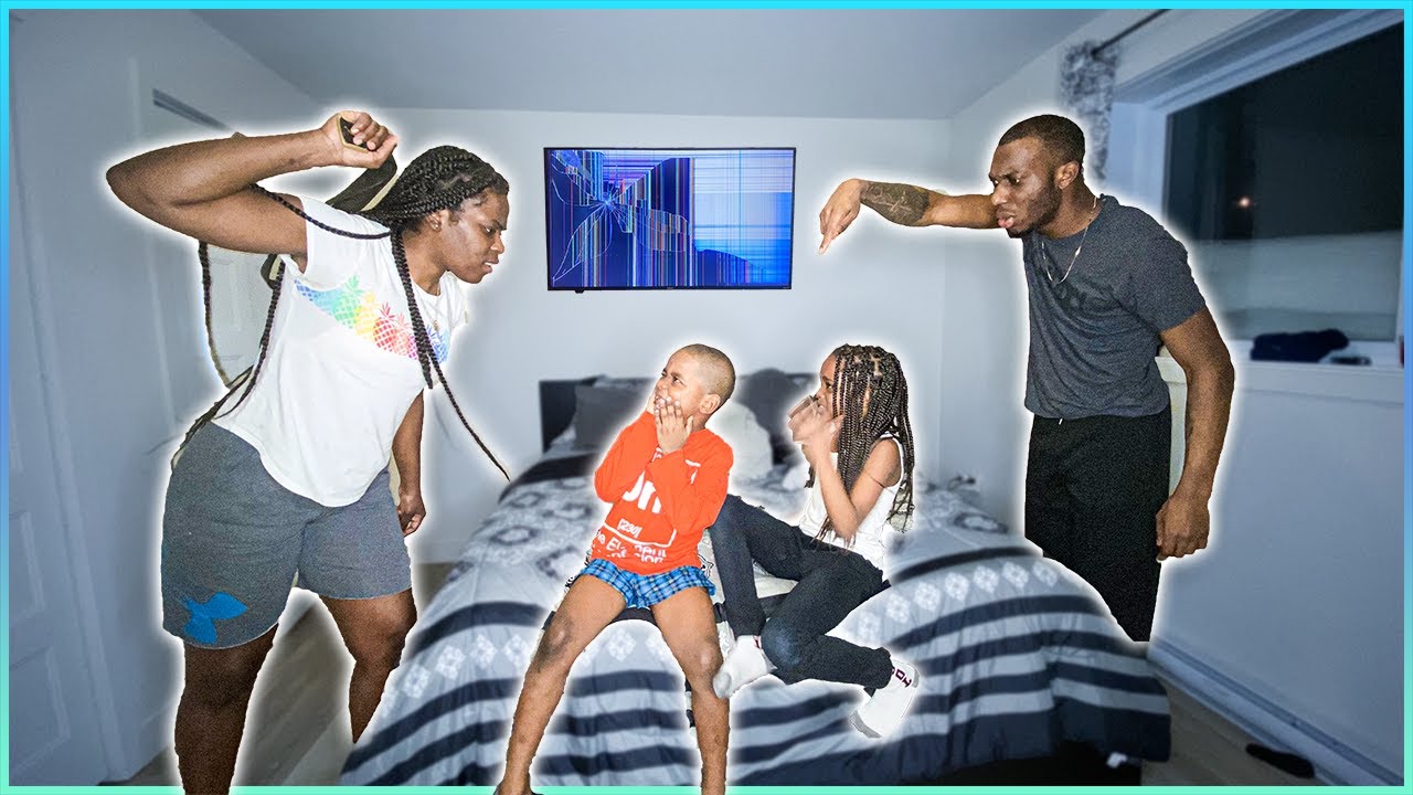 CRACKED TV SCREEN PRANK ON KIDS *THEY CRIED* - YouTube
