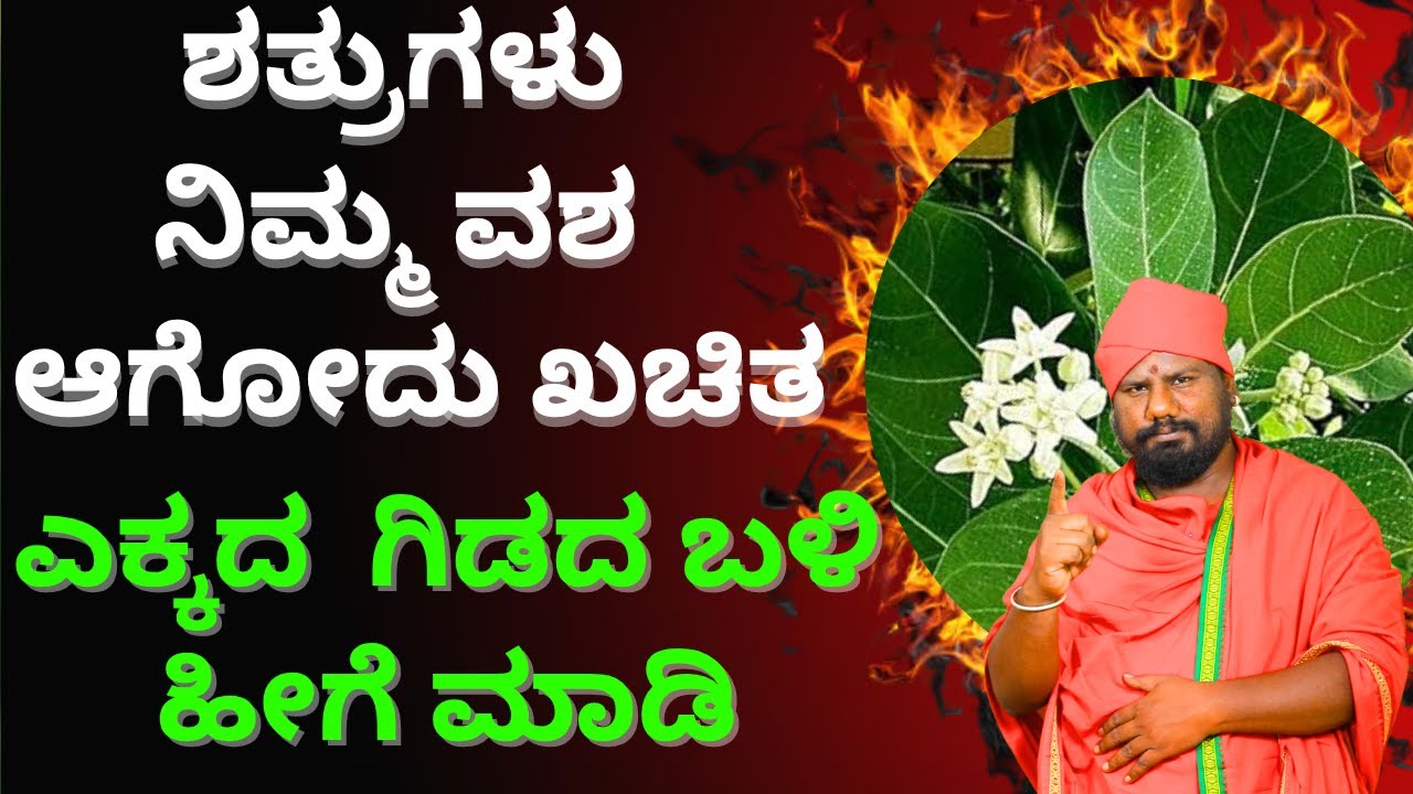 ಶತ್ರುಗಳು ನಿಮ್ಮ ವಶ ಆಗೋದು ಖಚಿತ ಎಕ್ಕದ ಗಿಡದ ಬಳಿ ಹೀಗೆ ಮಾಡಿ || GIRIDHAR BHAT ...