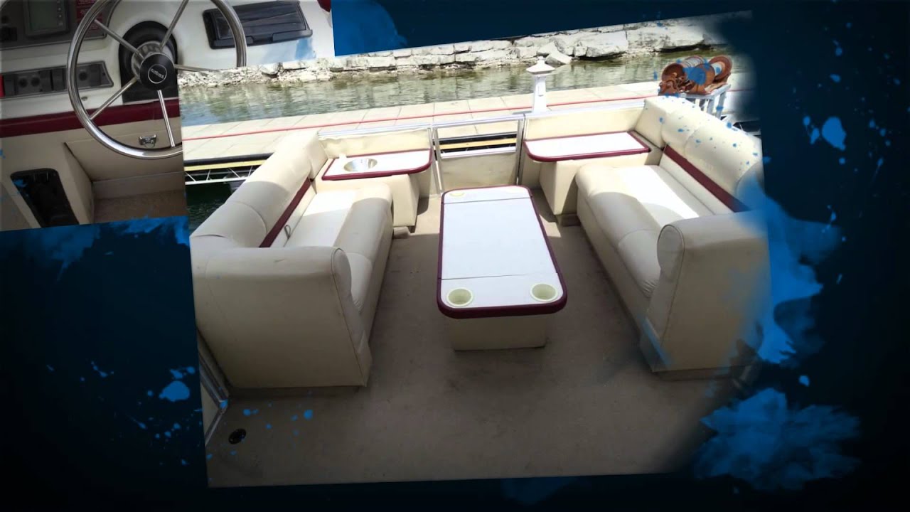 1997 Red Crest Pontoon Boat Rental Lake Travis - YouTube