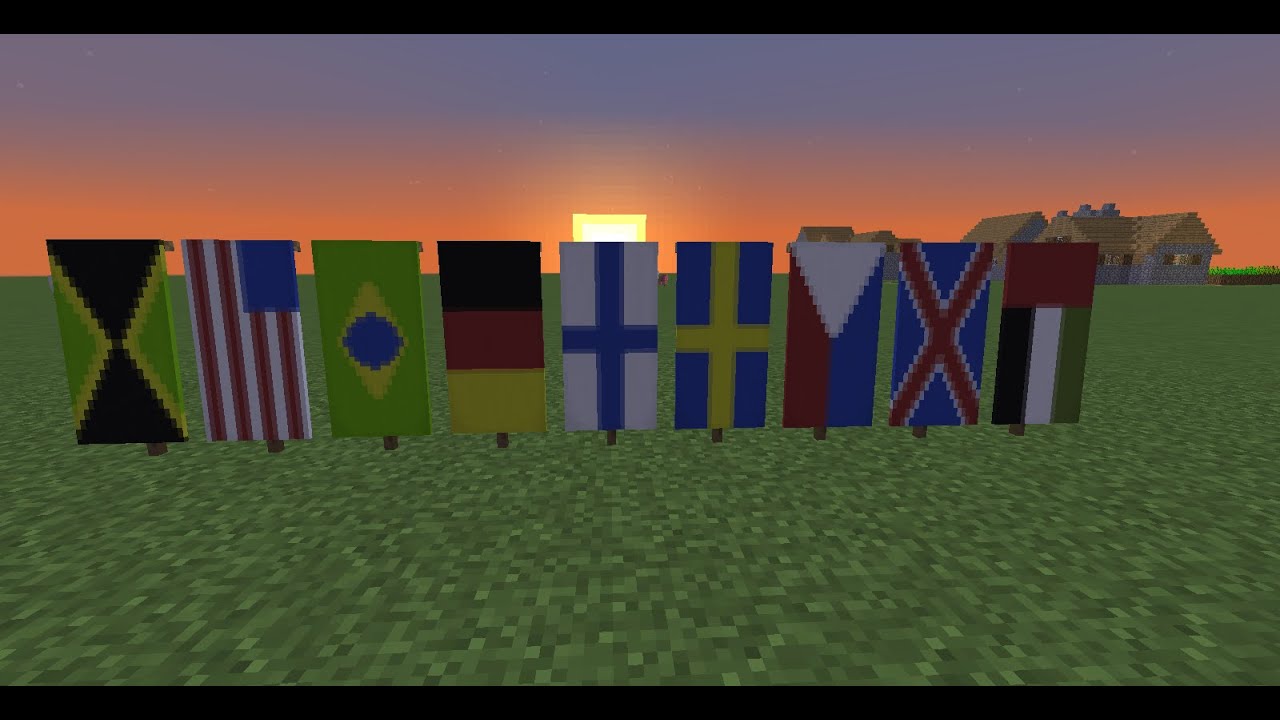 Top 9 Minecraft Flag Banners - YouTube