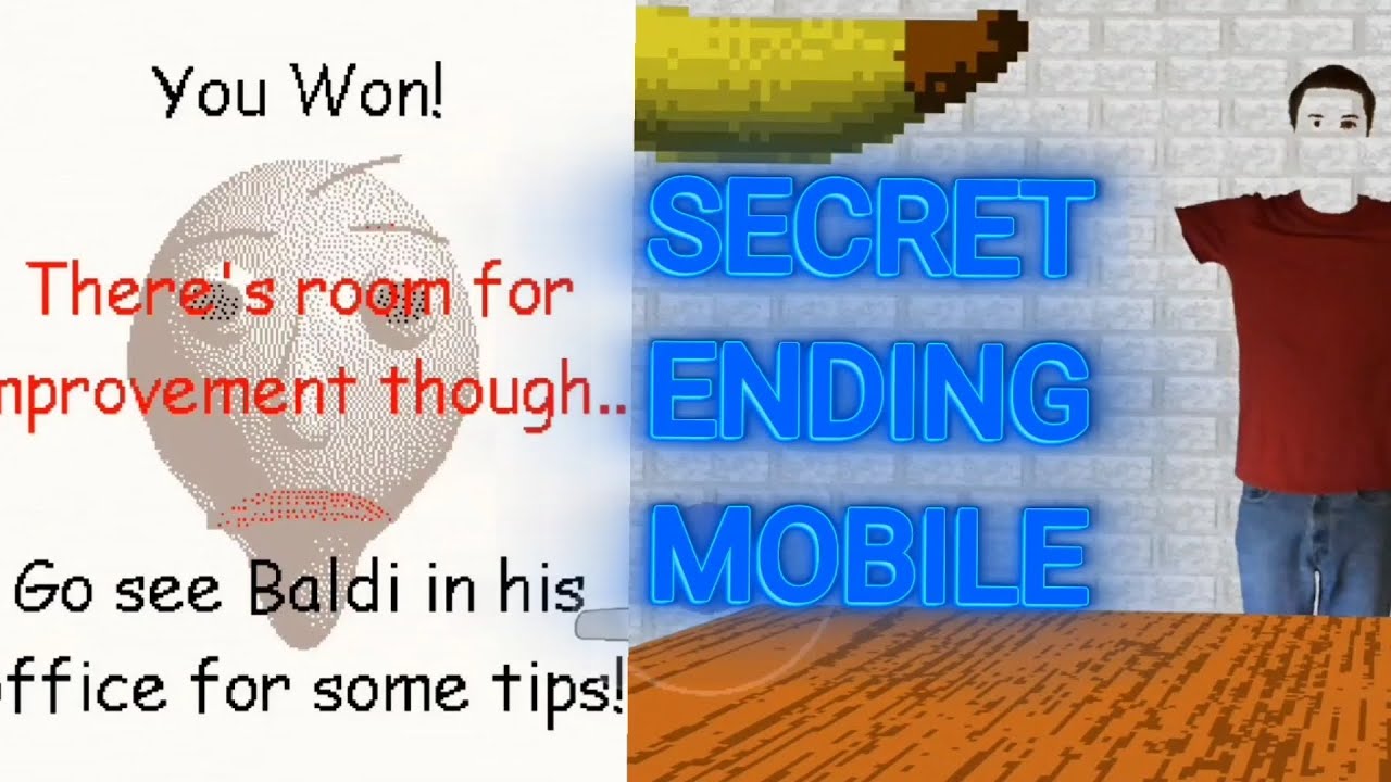 Baldi's Basics Secret Ending On Mobile | FULL RUN - YouTube