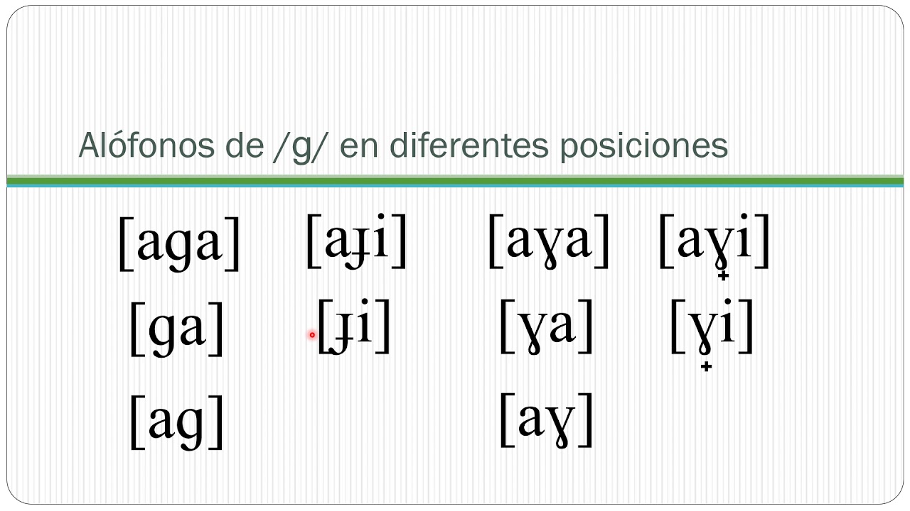 Alófonos del español de Chile - parte 5: alófonos de /g/ CORREGIDO ...