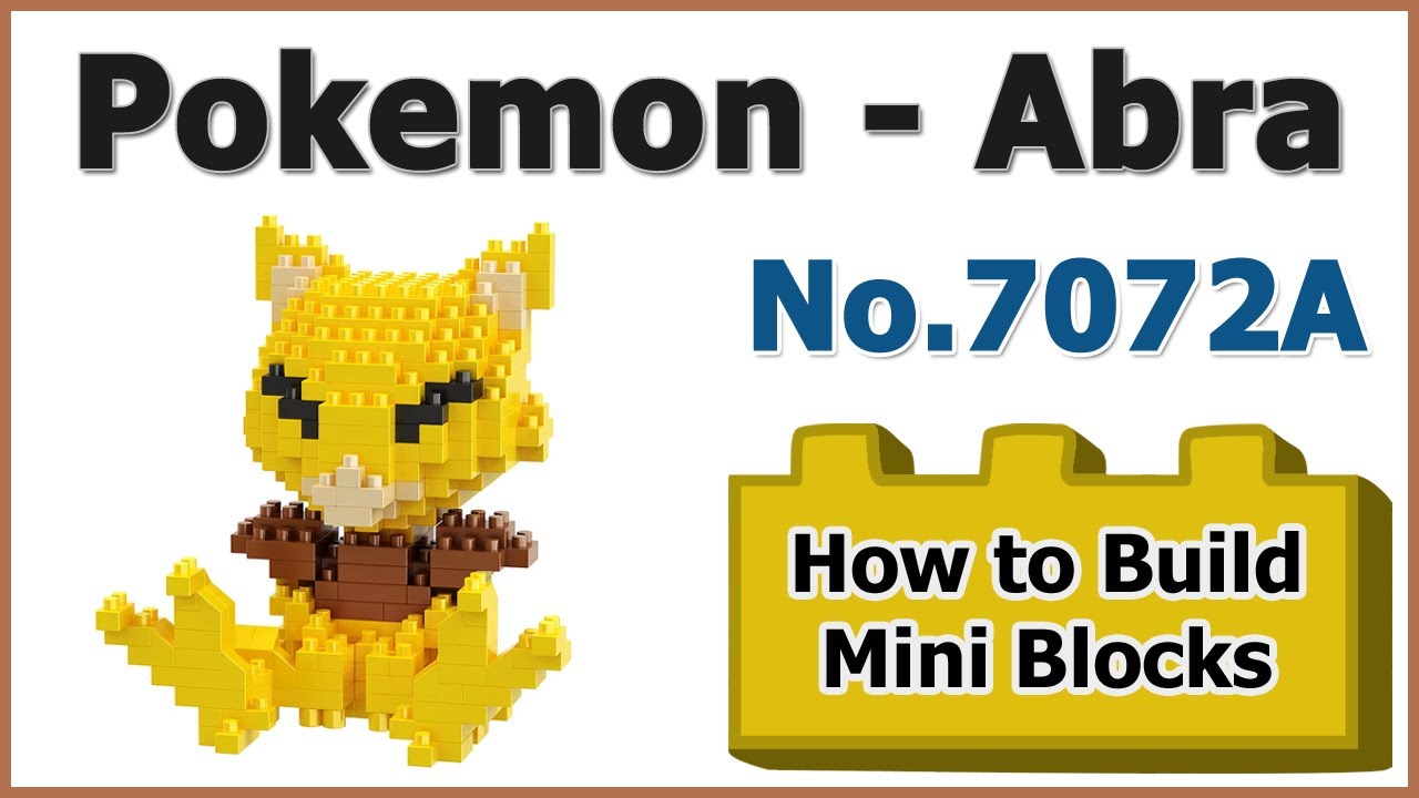 How to Build Mini Blocks Pokemon Abra 7072A Review Instructions ...