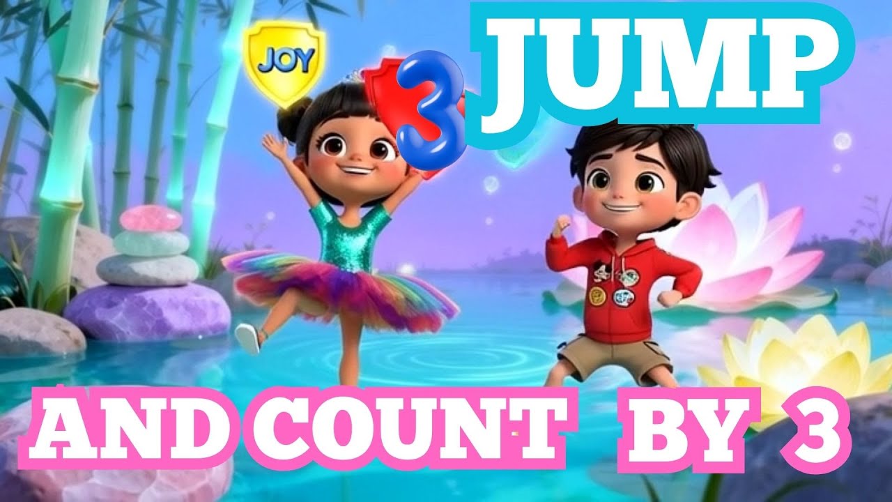 "JUMP AND COUNT BY THREE Multiplication for 3 - YouTube