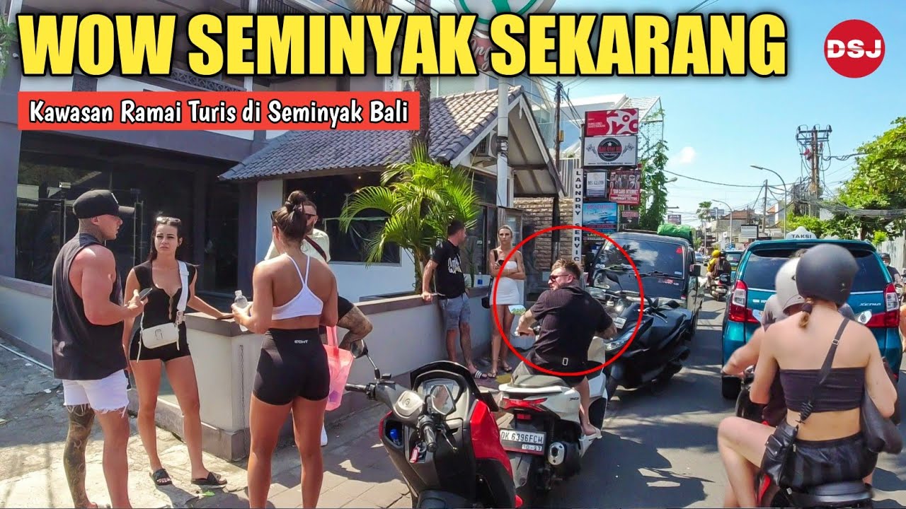 Seminyak Bali: Begini Turis asing kalau di Jalan, Vlog Bali - YouTube