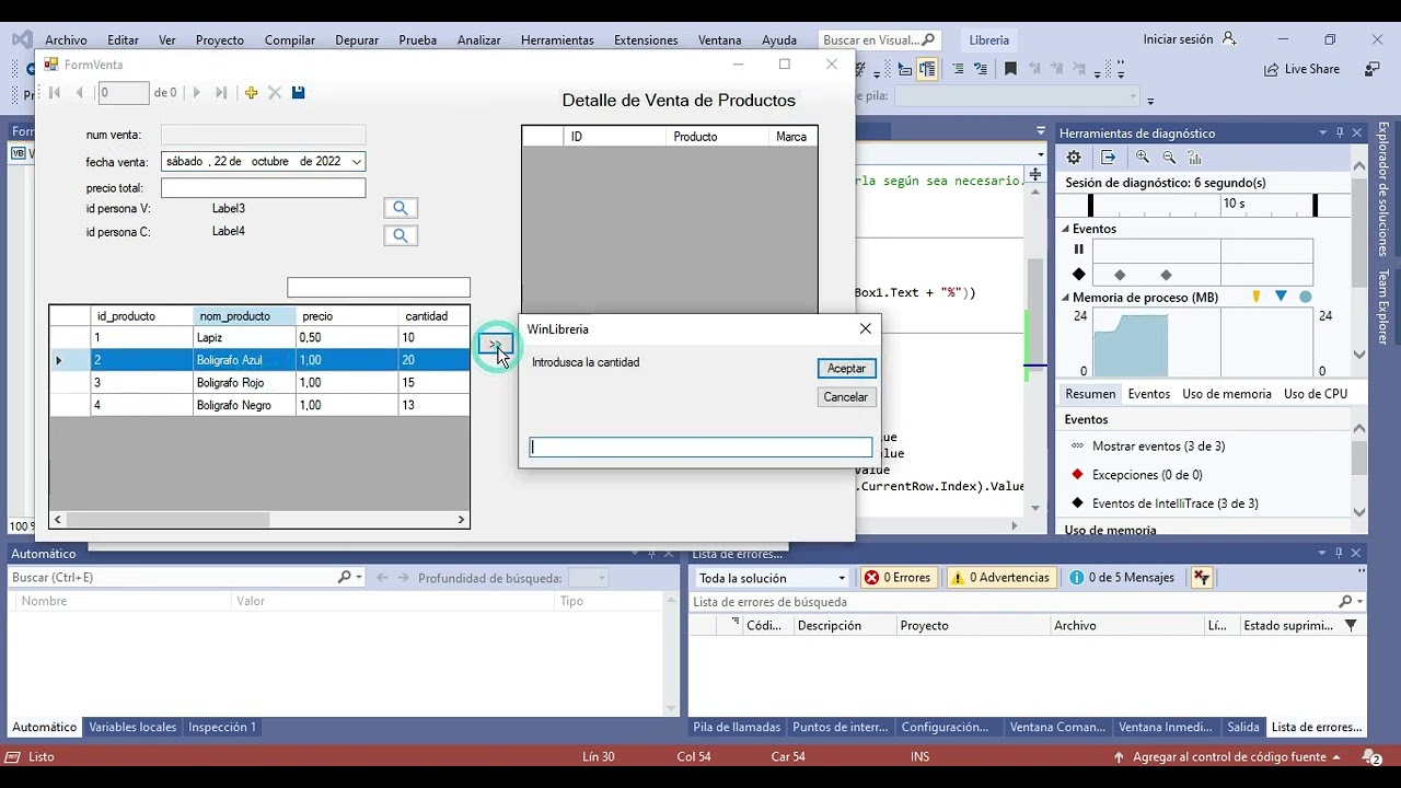 Parte 2 Formulario Venta - Visual Studio .Net y SQL - YouTube