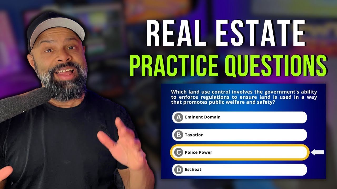 20 Real Estate Exam Practice Questions (MUST KNOW) - YouTube