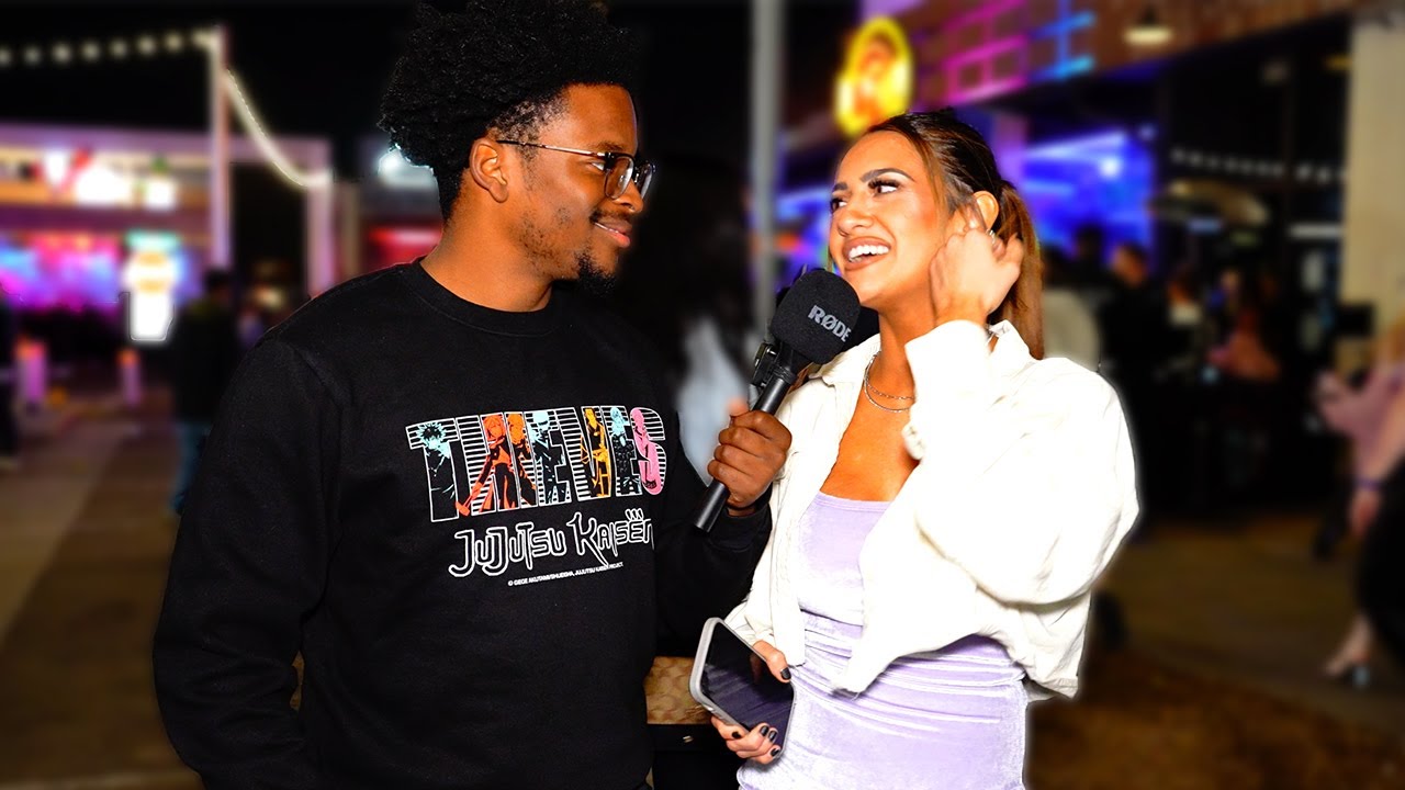 She Gives Hawk Tuah Everywhere! | Public Interview - YouTube