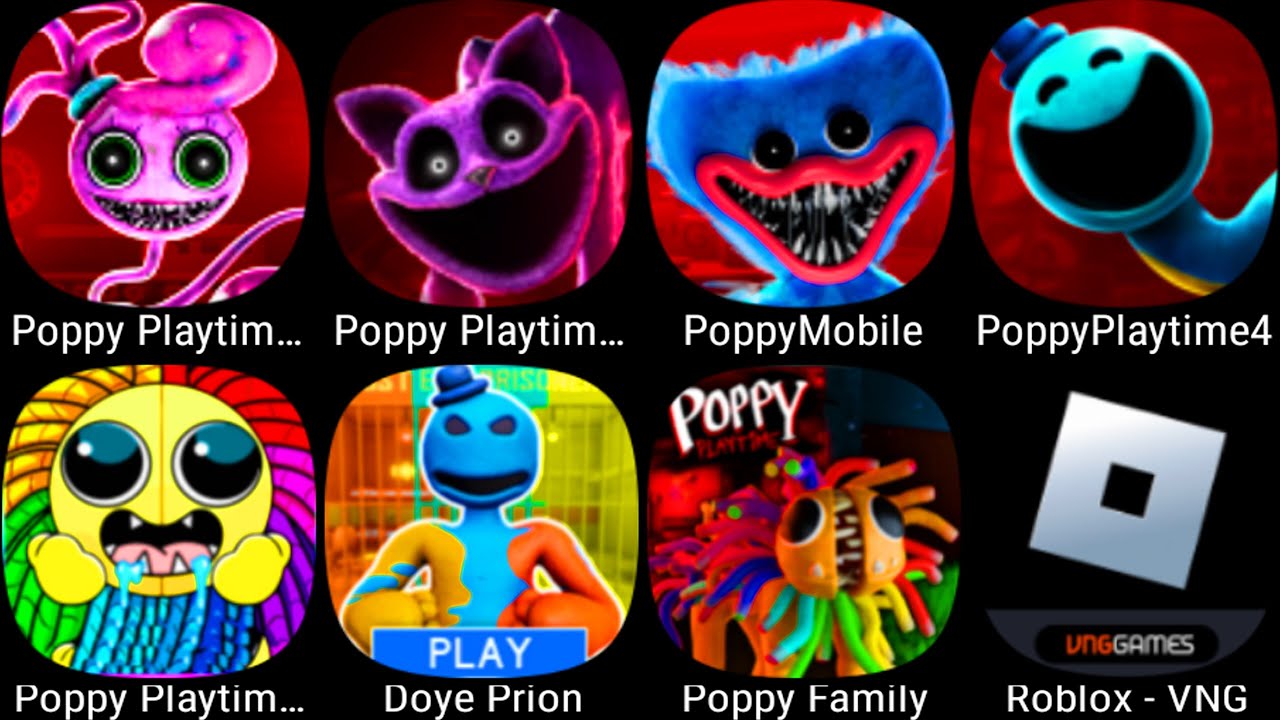 Poppy Playtime Chapter 4 Mobile,Poppy Playtime 1 2 3,Poppy Playtime 5 ...