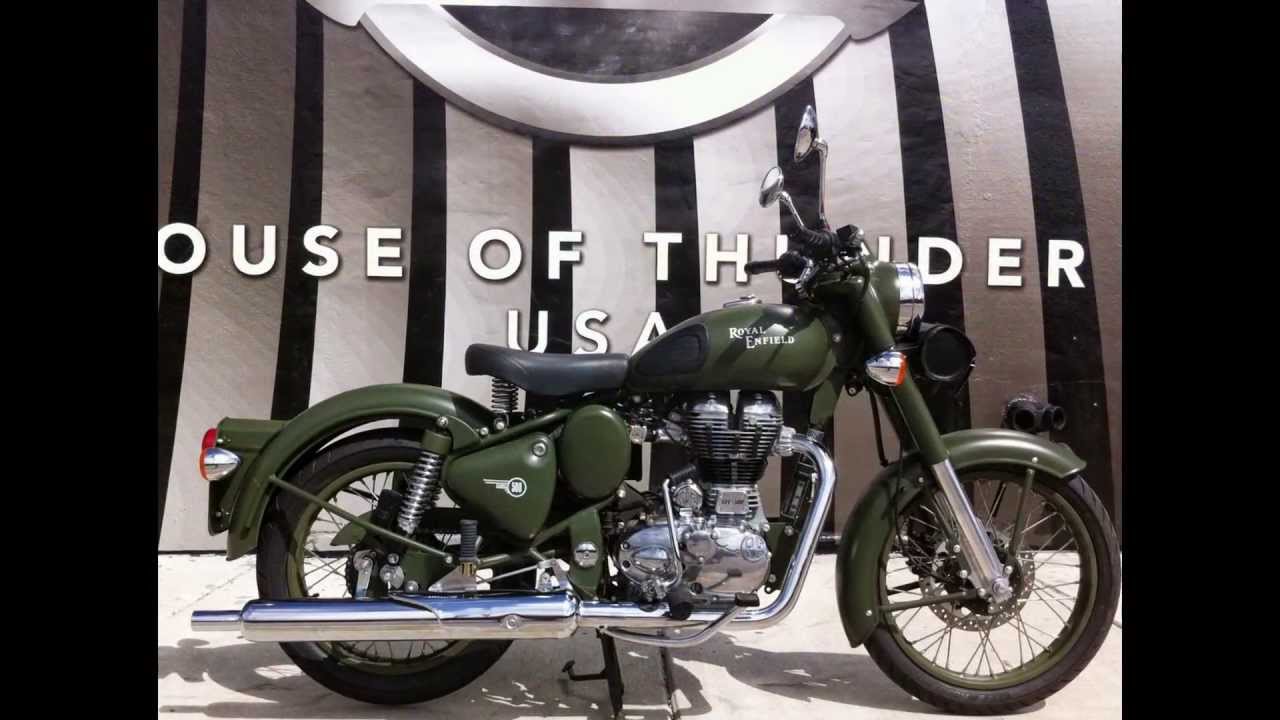 Royal Enfield Classic Battle Green IN ALL ANGLES - YouTube
