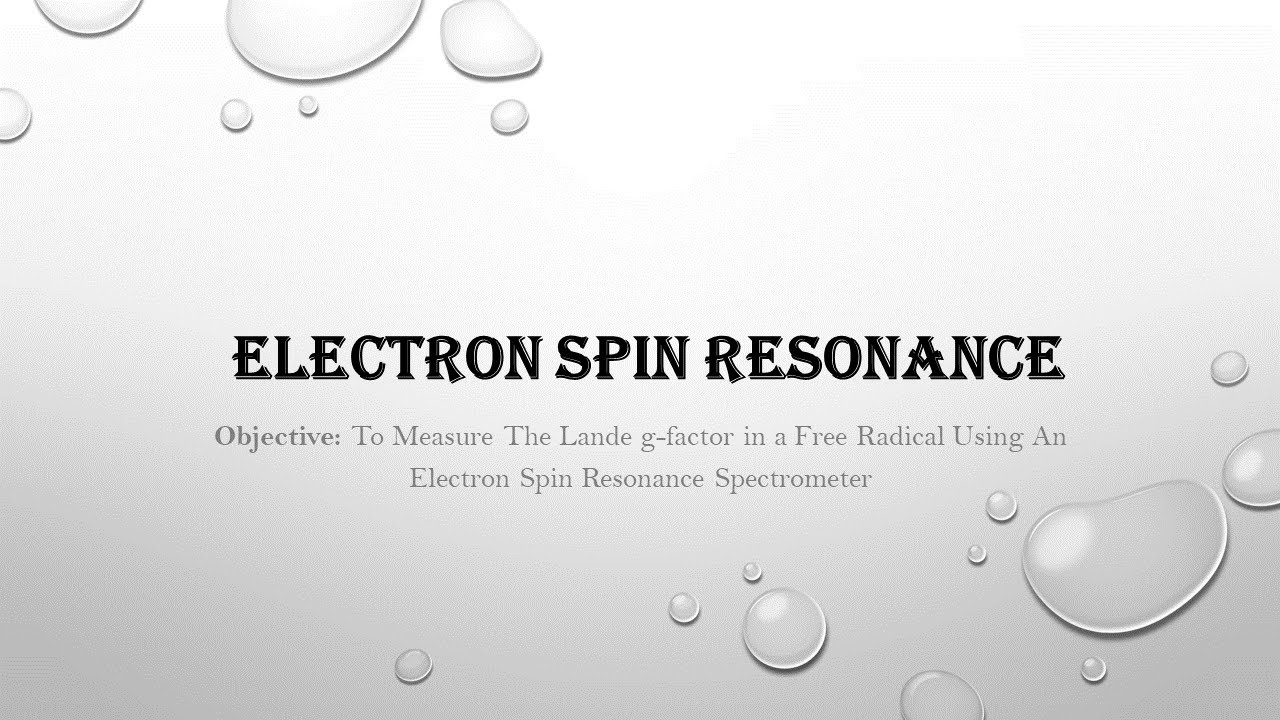 Electron spin resonance- Part1 - YouTube