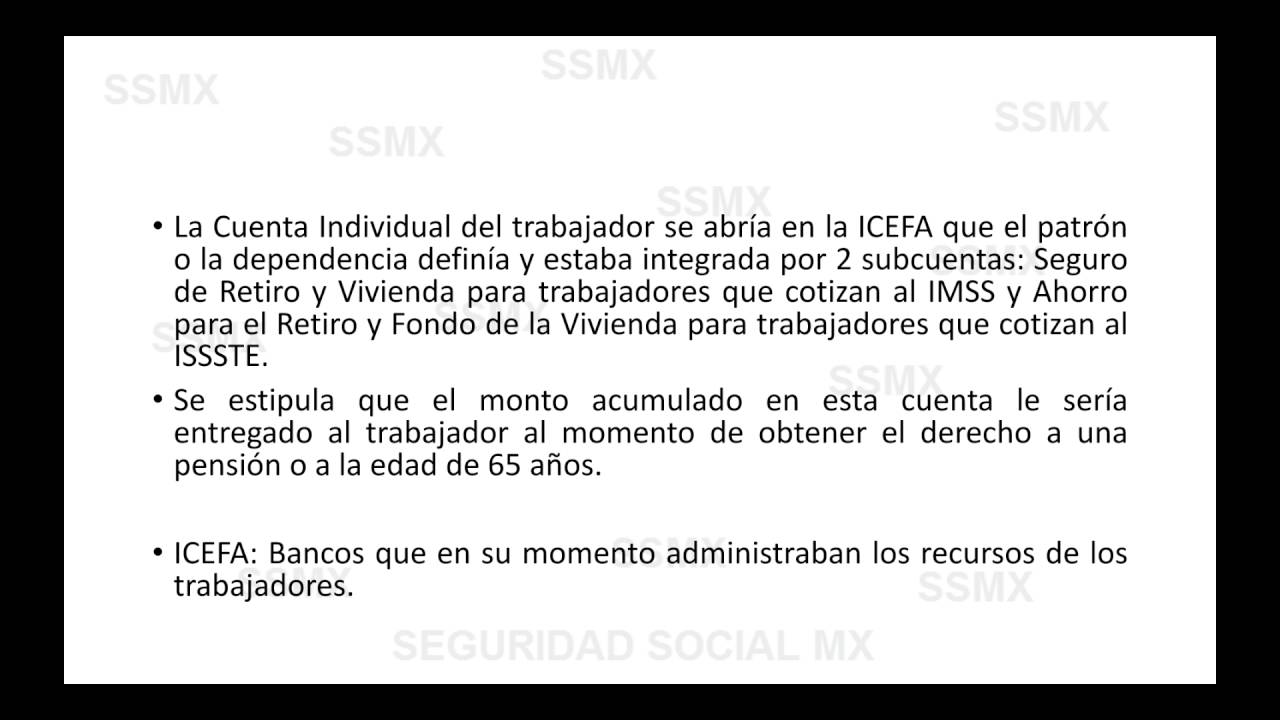 SAR 92 - SISTEMA DE AHORRO PARA EL RETIRO 1992 - YouTube