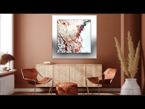 BEAUTIFUL STRAIGHT POUR COMB SWIPE |Great Results! Acrylic Pouring / Abstract Art / Fluid Art (200)