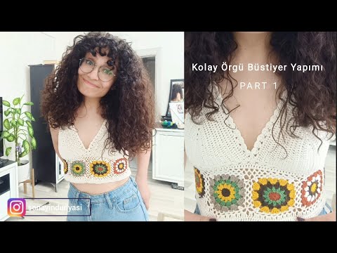 Örgü Büstiyer Yapımı Part 1 #diy #bustiyer #bralet