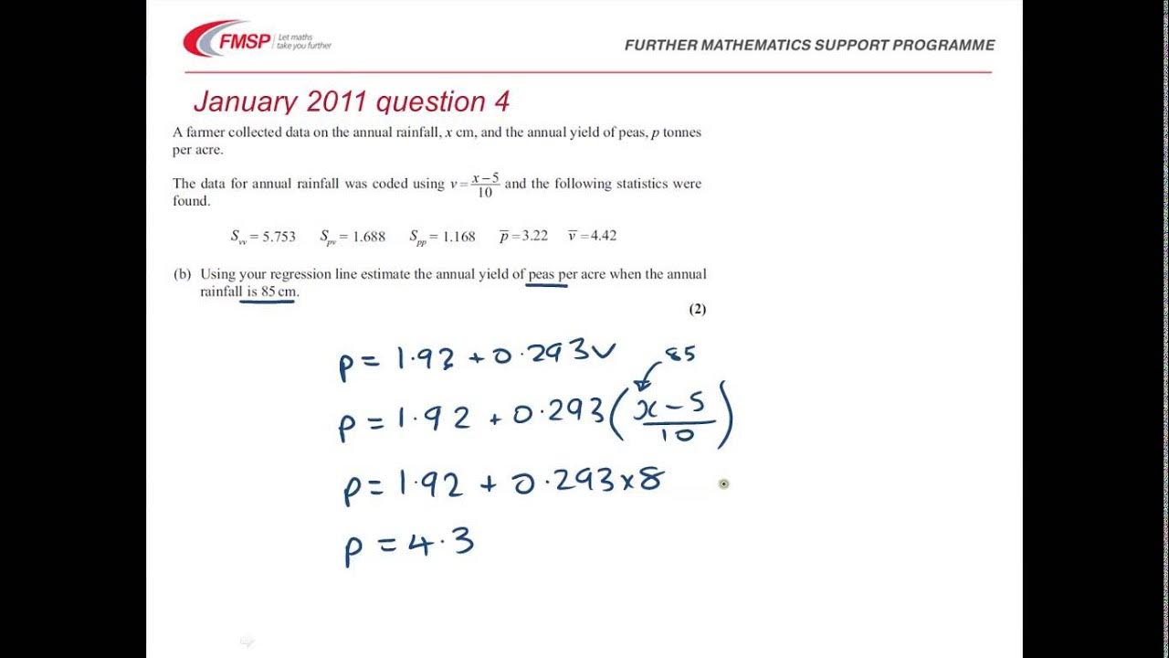 FMSP Revision Videos: Edexcel S1 - Correlation and Regression - YouTube