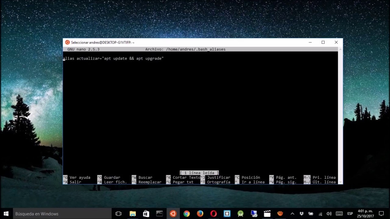 Como Crear Un Alias En Bash De Windows Youtube