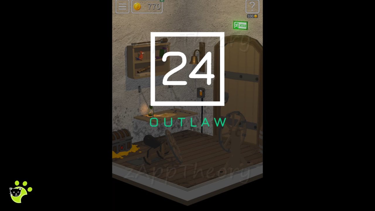 50 Tiny Room Escape 24 Outlaw (3/3 Cards) Full Walkthrough (Kiary Games ...