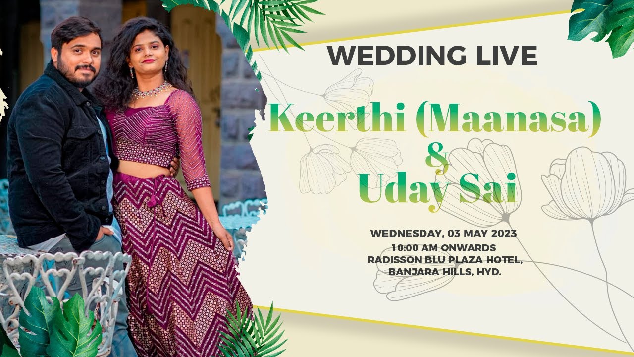 KEERTHI WEDS UDAY SAI | WEDDING LIVE | P3 PHOTOGRAPHY - YouTube
