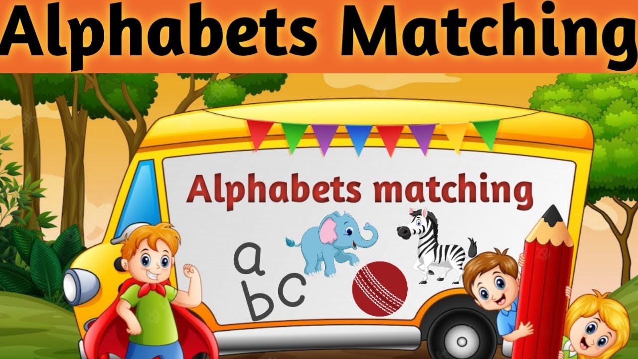 Match alphabets with pictures|ABCD matching with animated pictures ...